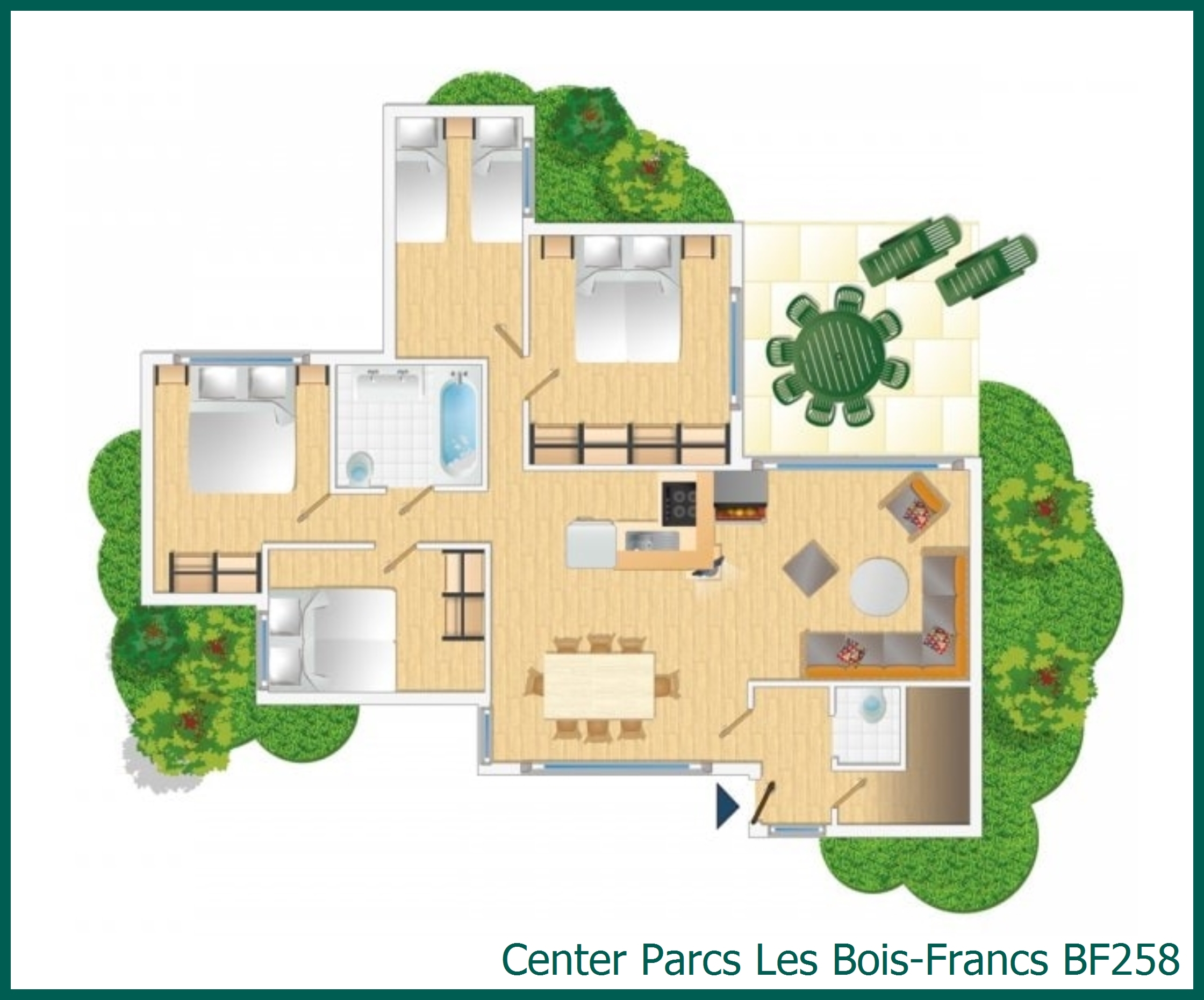 BF258 - Center Parcs Les Bois-Francs pour 8 personnes de Center Parcs ...