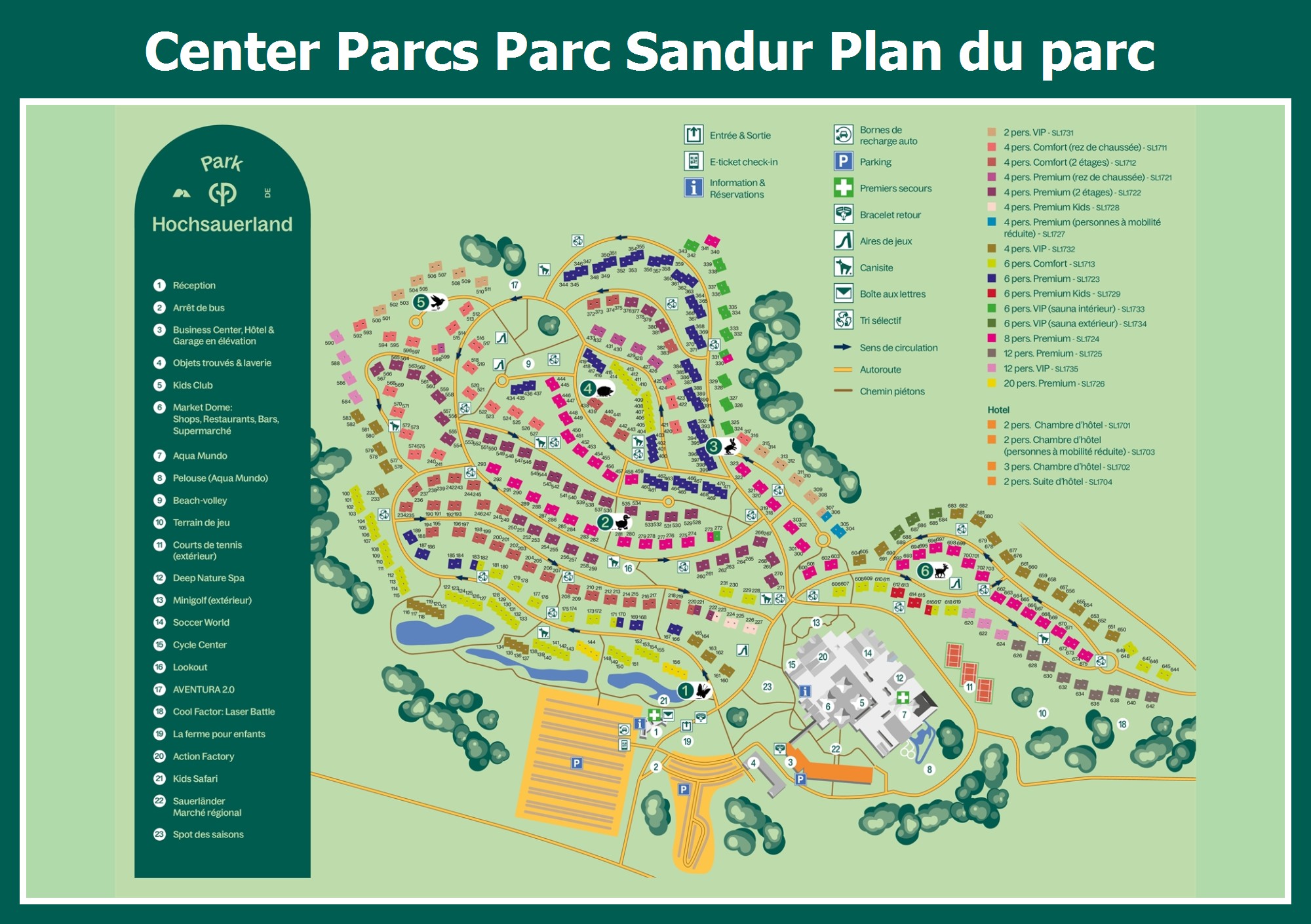 Le Plan Du Center Parcs Parc Sandur ParkExplorer Le Plan Du Center Parcs Parc Sandur ParkExplorer