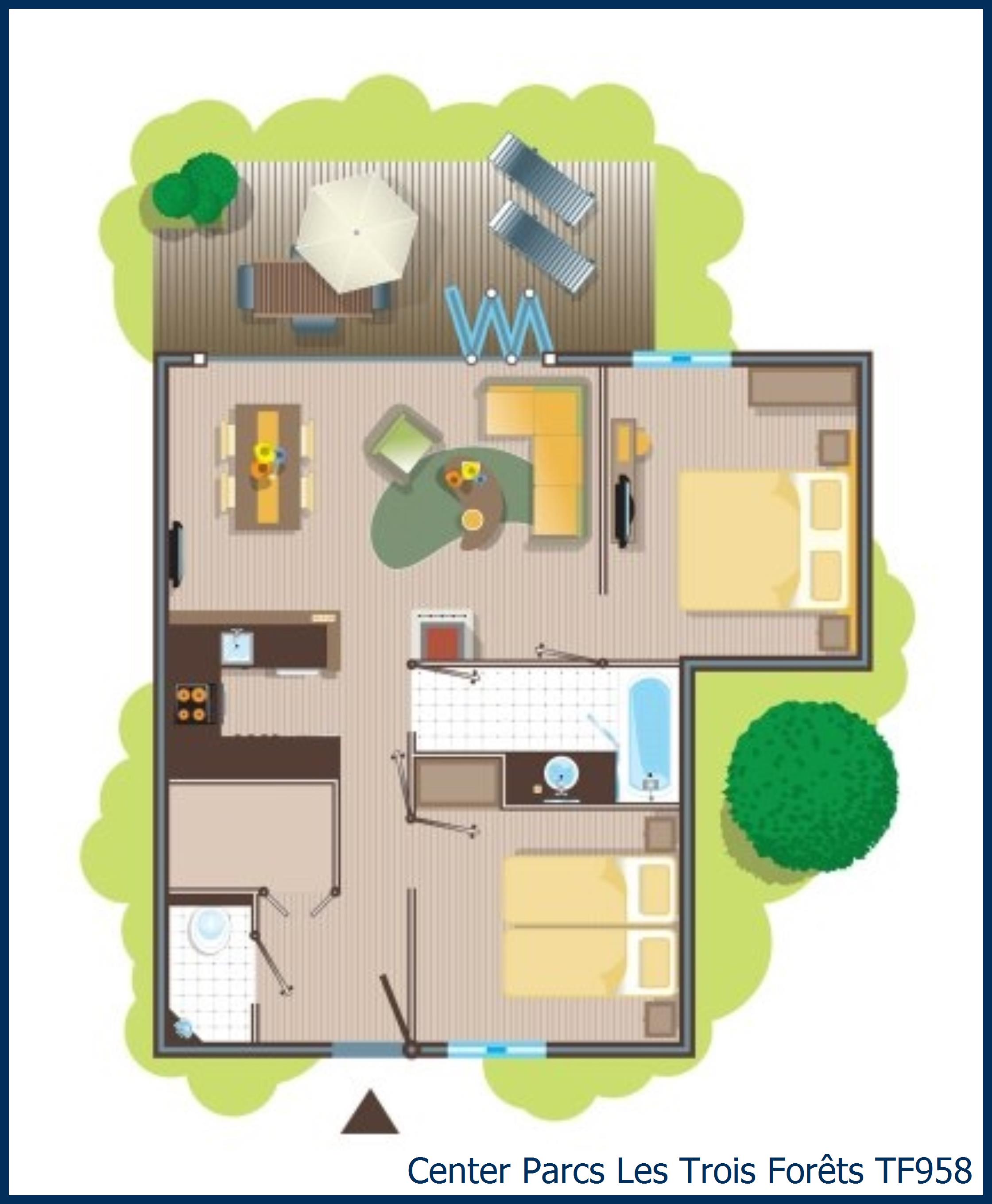 // TF958 - Cottage Premium pour 4 personnes de Center Parcs Les Trois ...