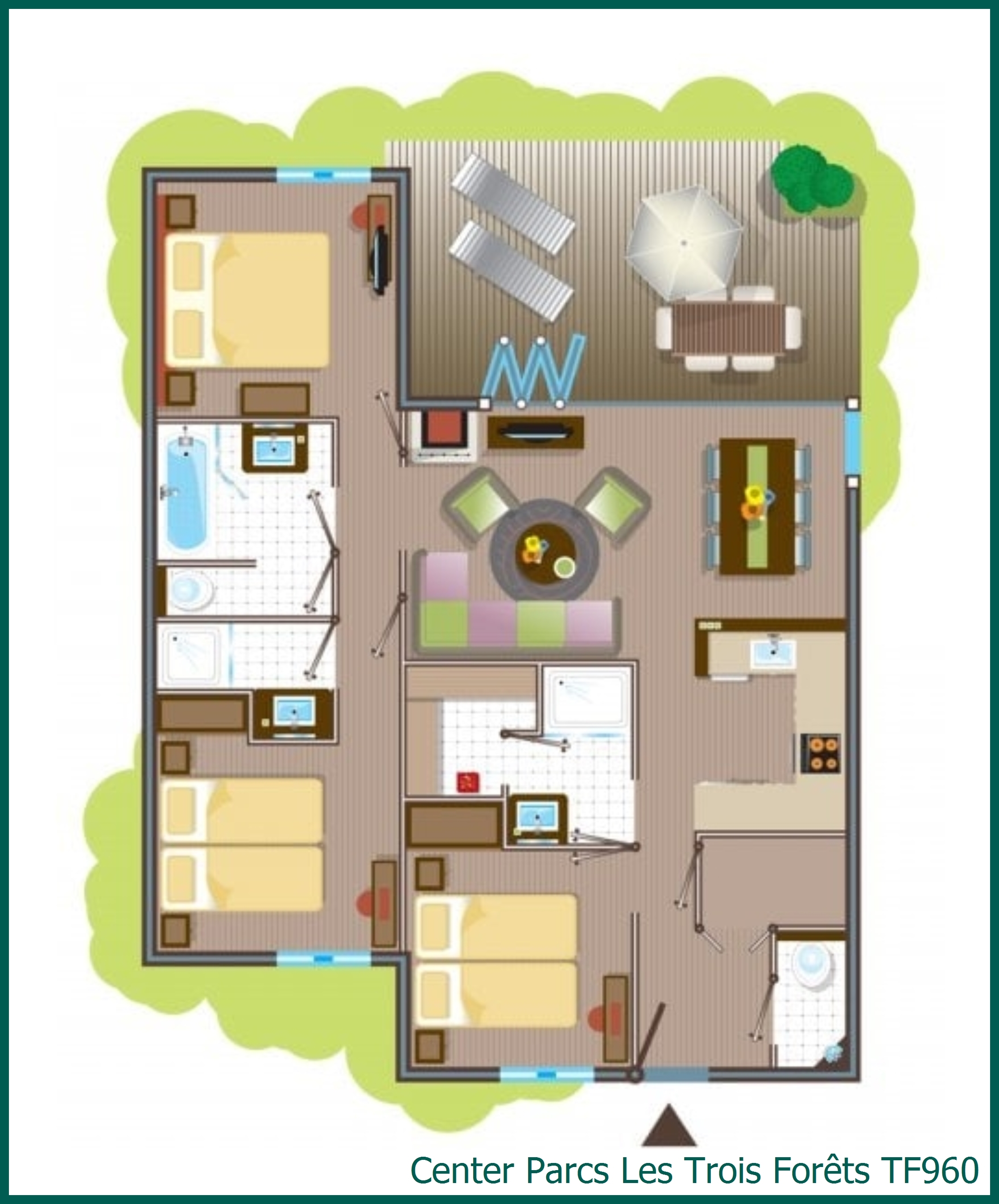 TF960 - Center Parcs Les Trois Forêts pour 6 personnes de Center Parcs ...