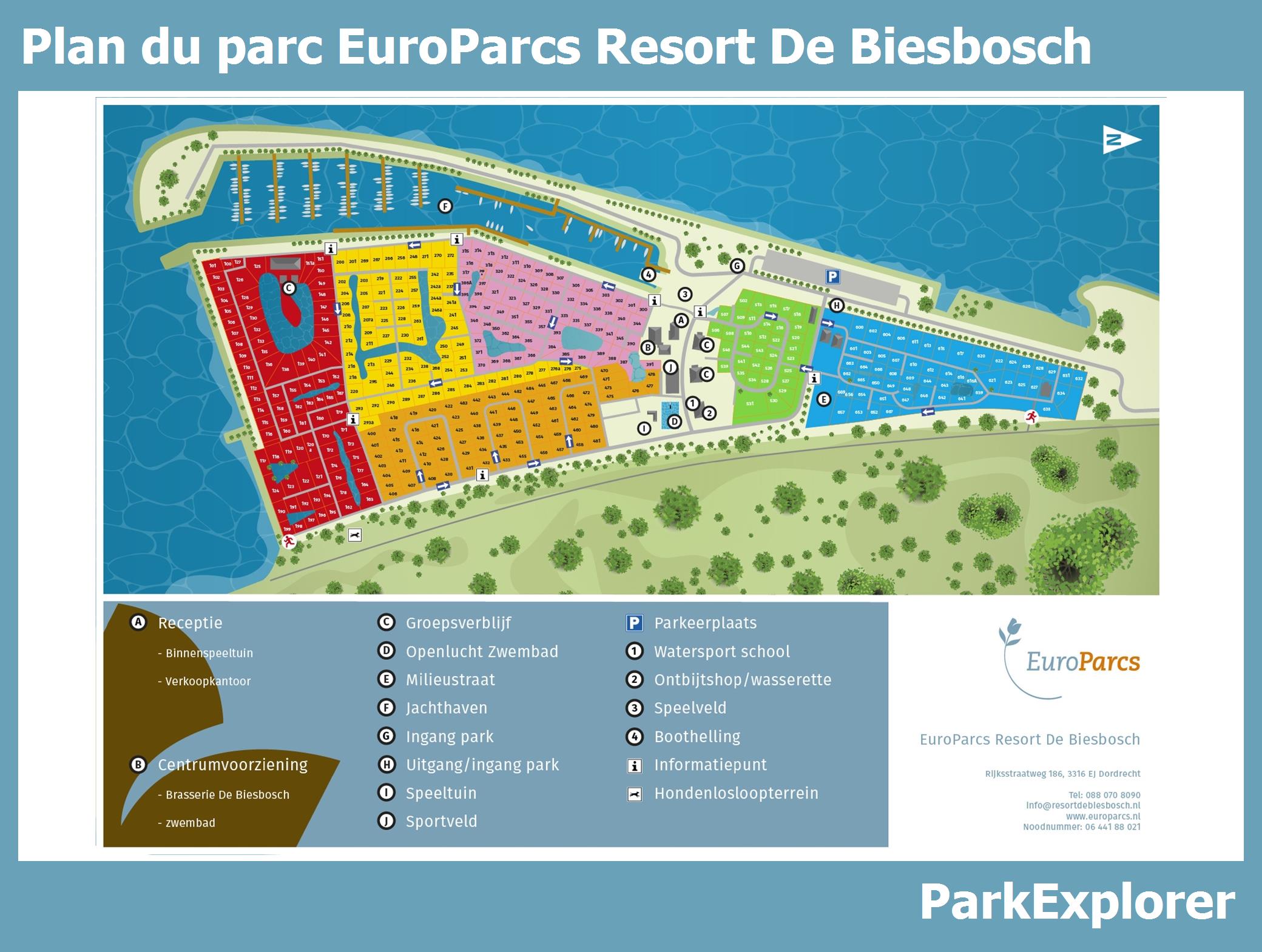// Le plan de EuroParcs De Biesbosch | ParkExplorer